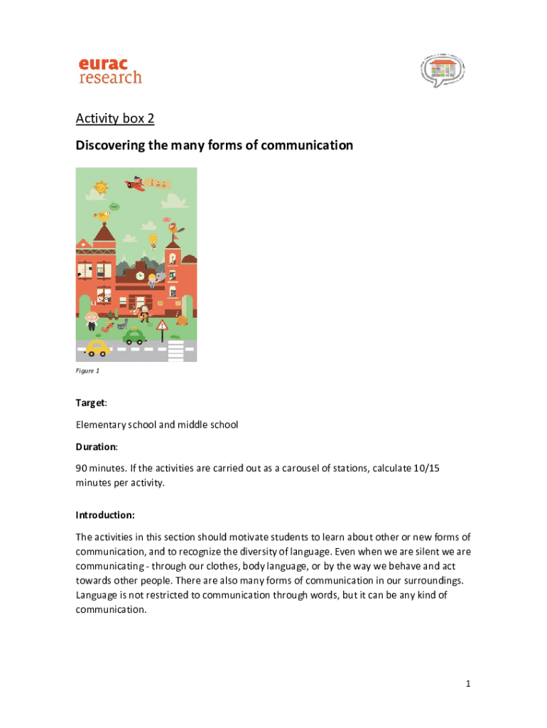 Fillable Online Activity box 2 Discovering the many forms of communication Fax Email Print ...