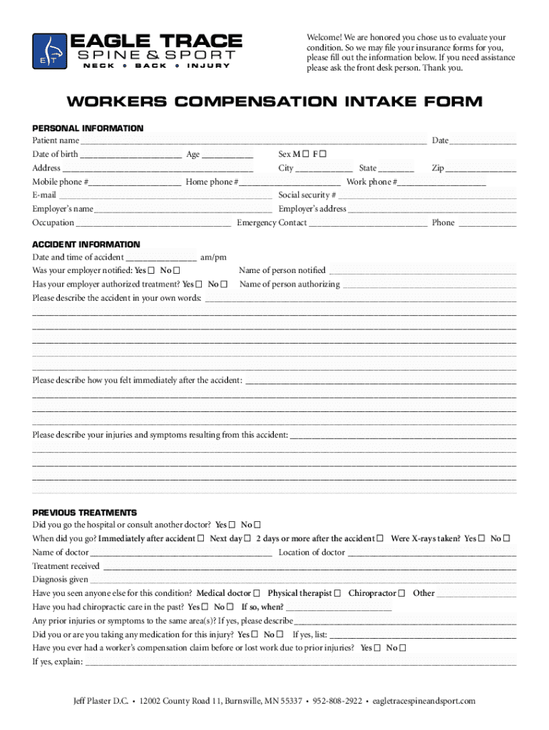 Fillable Online Chiro Intake Form-Page1 - Apex Chiropractic Fax Email ...