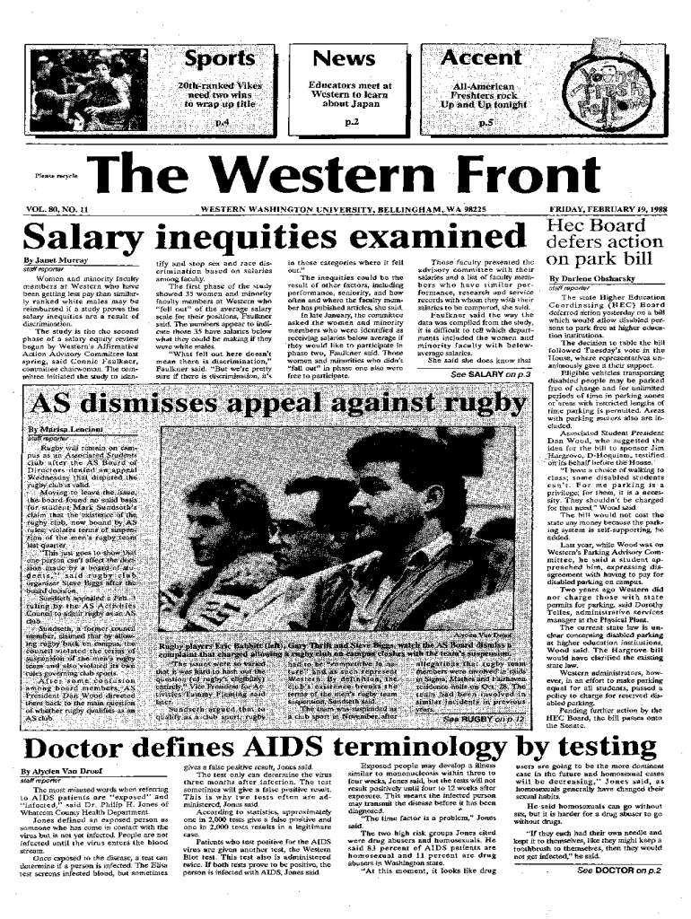 Fillable Online Western Front Newspaper Fax Email Print - pdfFiller