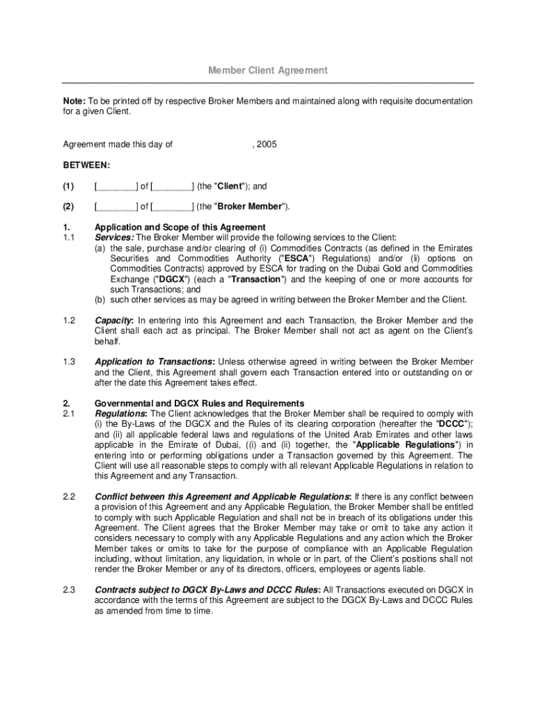Fillable Online broker client agreement (docx) Doc Template Fax Email ...
