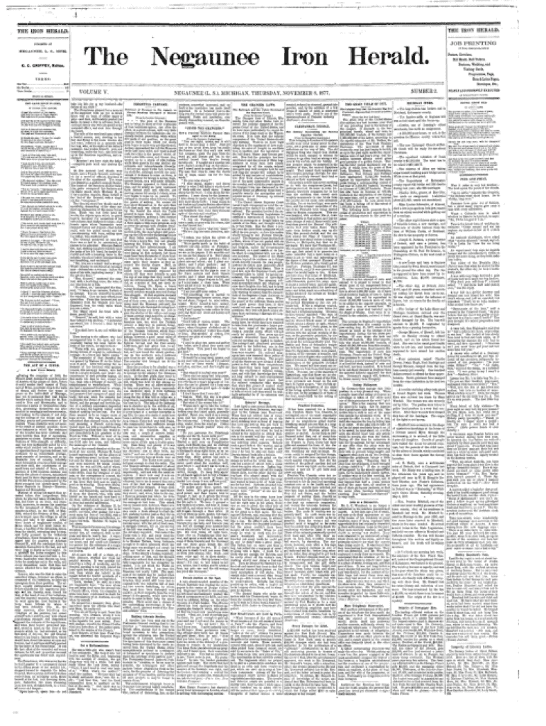 Fillable Online November 8, 1877 Issue Fax Email Print - pdfFiller