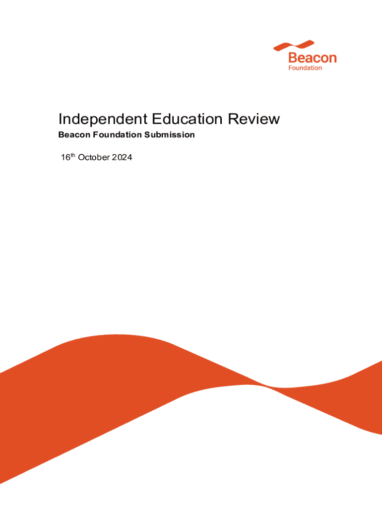 Fillable Online Beacon Foundation Submission to the Independent Education Review Fax Email Print ...