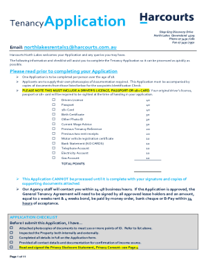 Fillable Online Tenancy Application Form Fax Email Print - pdfFiller
