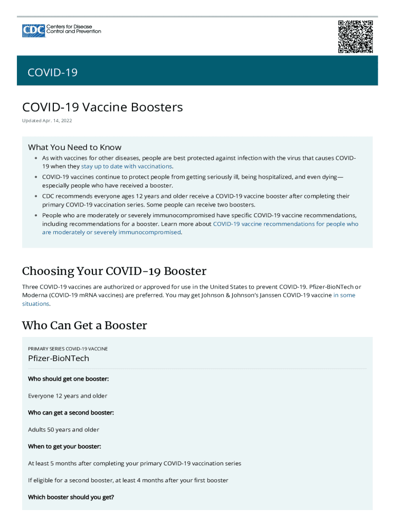 Fillable Online Covid-19 Vaccine Booster Information Fax Email Print ...