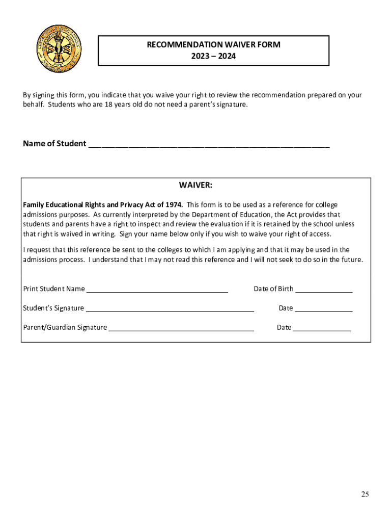 Fillable Online Is it appropriate to waive my right to see a letter of ...