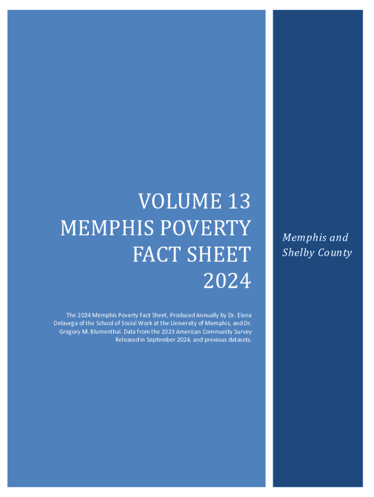 Fillable Online 2024 Memphis Poverty Fact Sheet Fax Email Print - pdfFiller
