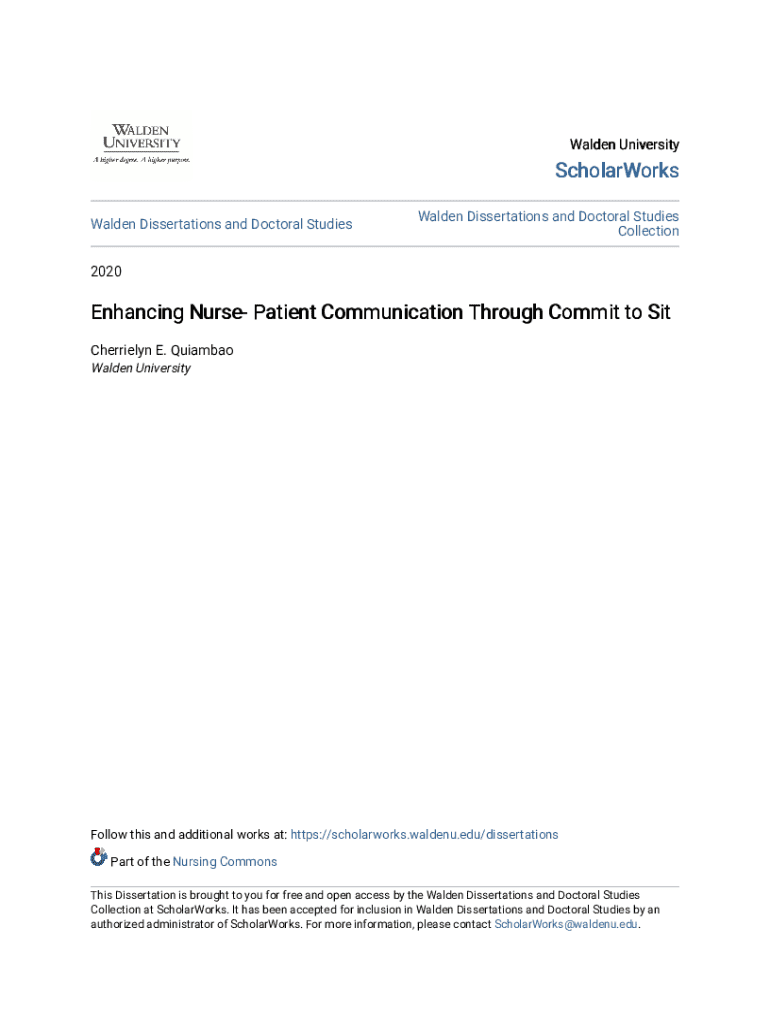 Fillable Online Improving the patient experience through a commit to ...