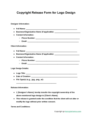 Fillable Online Copyright Release Form Fax Email Print - pdfFiller