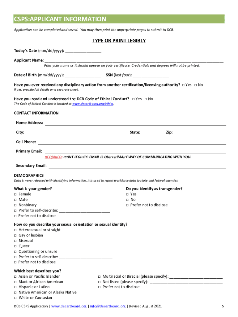 Fillable Online Certified Supervisor of Peer Specialists Application Instructions Fax Email ...