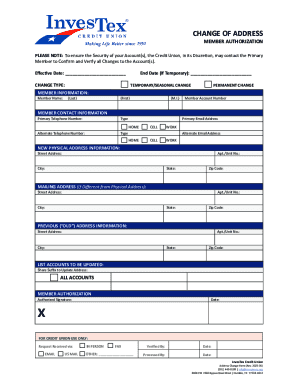Fillable Online Change of Address Authorization Fax Email Print - pdfFiller