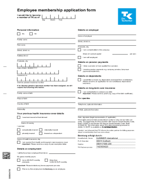 Fillable Online Application for Tk Membership Fax Email Print - pdfFiller