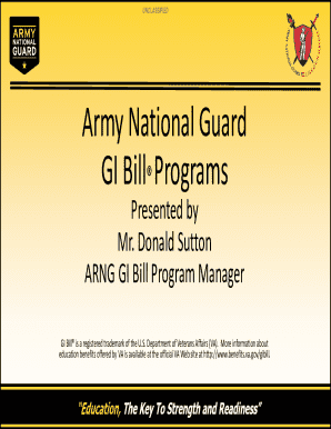 Fillable Online Overview of Gi Bill Programs for Army National Guard ...