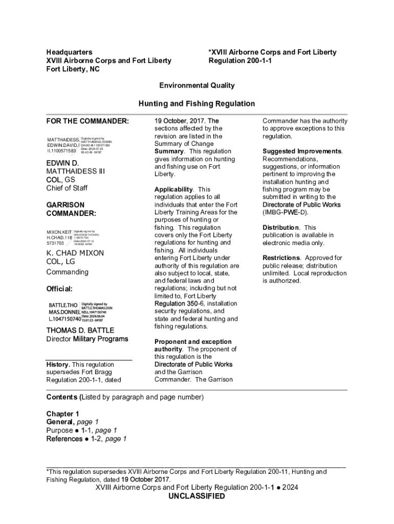 Fillable Online XVIII Airborne Corps OSJA :: Fort Liberty - Army ...