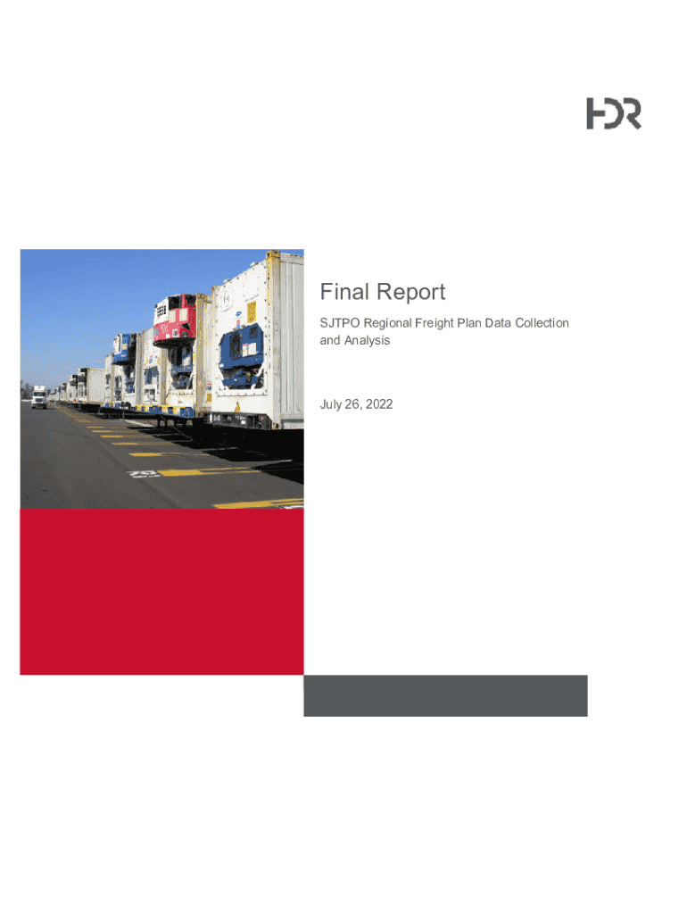 Fillable Online SJTPO Regional Freight Plan Data Collection and ...