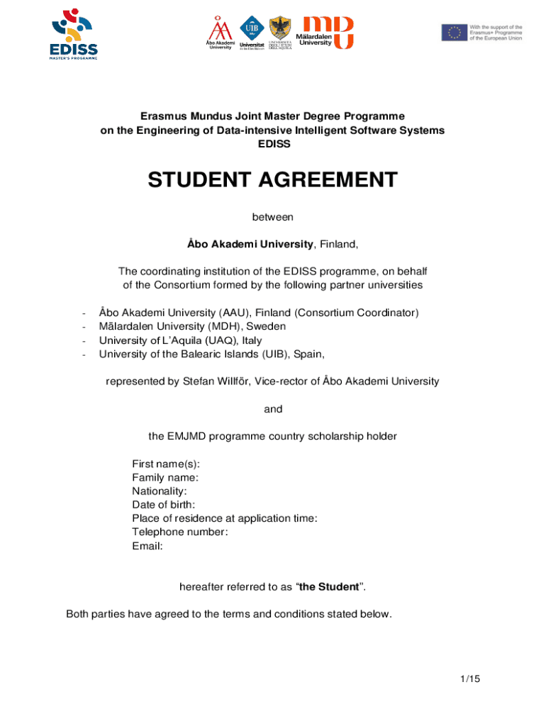 Fillable Online Erasmus Mundus Joint Master Degree Programme on the ...