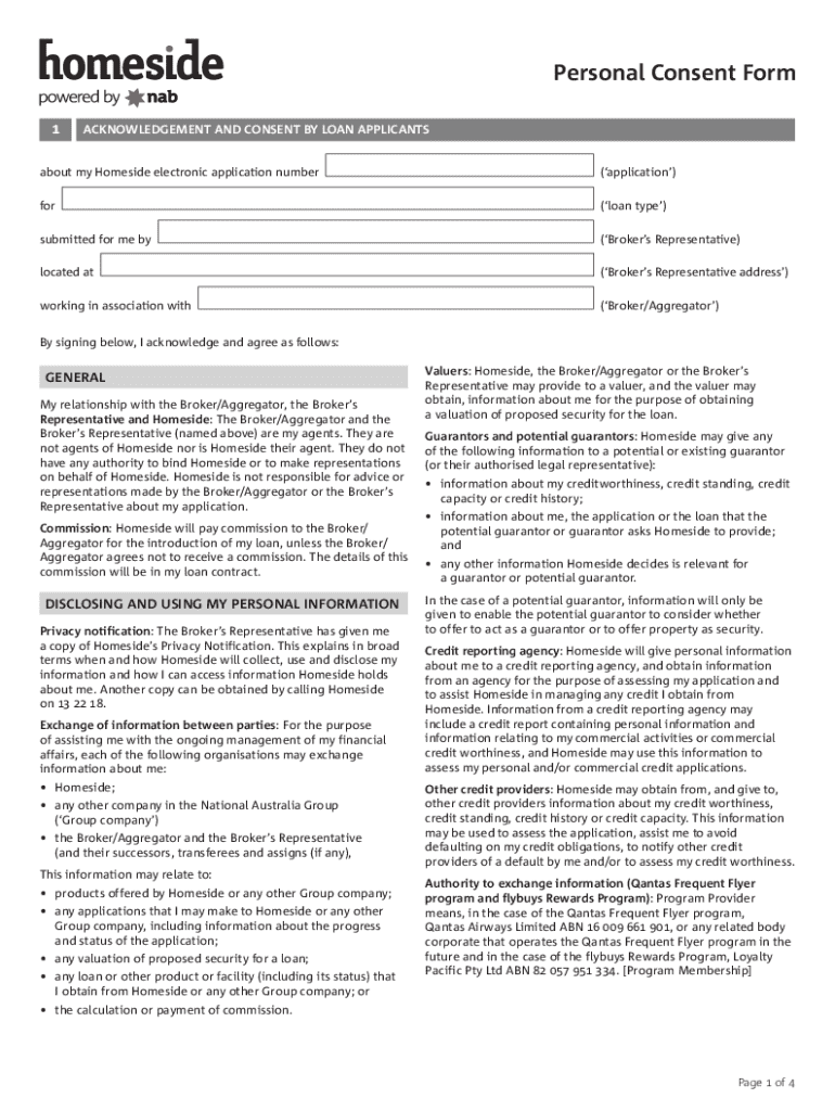 Fillable Online Acknowledgement and Consent by Loan Applicants Fax Email Print - pdfFiller