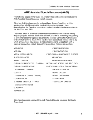 Fillable Online Guide for Aviation Medical Examiners - Ame Assisted ...