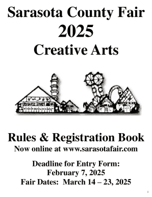 Fillable Online Sarasota County Fair 2025 - Creative Arts Fax Email ...