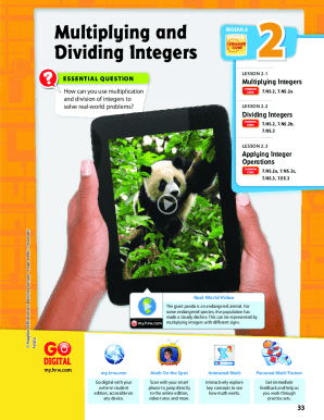 Fillable Online Module on Integer Operations Fax Email Print - pdfFiller