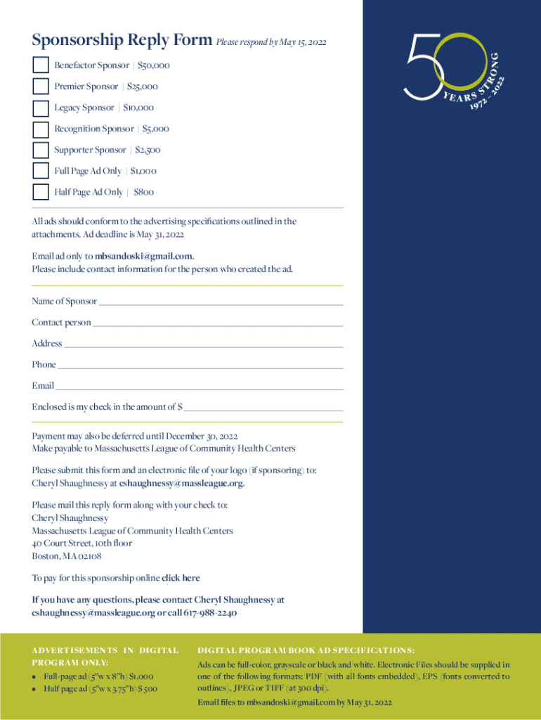 Fillable Online a 50th Anniversary Celebration & Awards Gala Fax Email Print - pdfFiller