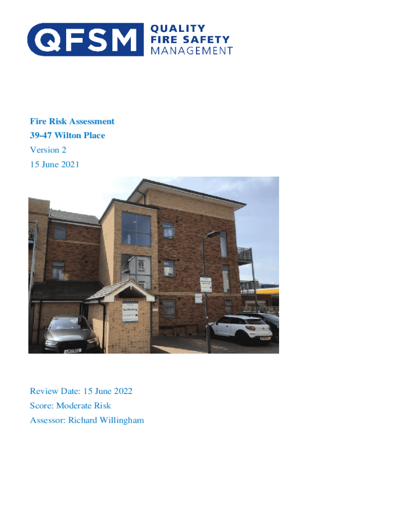 Fillable Online Fire Risk Assessment Report for 39-47 Wilton Place Fax ...