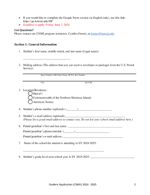 Fillable Online Cld-teams Program Student Application 2024-2025 Fax ...