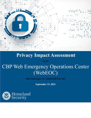 Fillable Online Privacy Impact Assessment for the Cbp Web Emergency Operations Center (webeoc ...