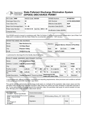 Fillable Online State Pollutant Discharge Elimination System (spdes ...
