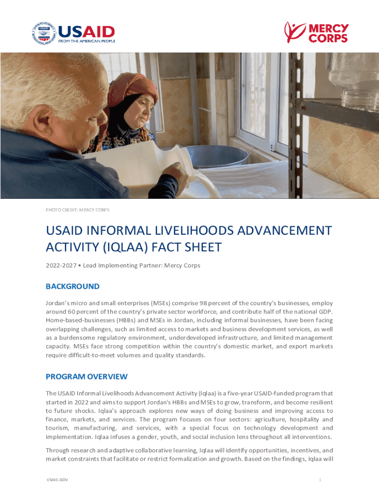 Fillable Online Usaid Iqlaa Fact Sheet 2022-2027 Fax Email Print - pdfFiller