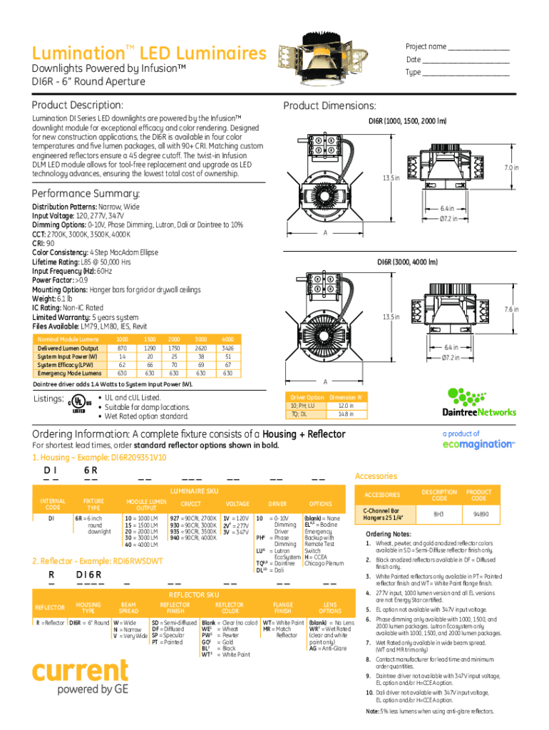 Fillable Online GE Lumination LED Fixtures LDX Square Series Fax Email ...