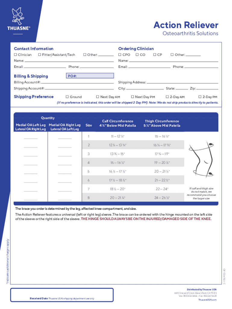 Fillable Online Osteoarthritis Solutions Order Form Fax Email Print ...
