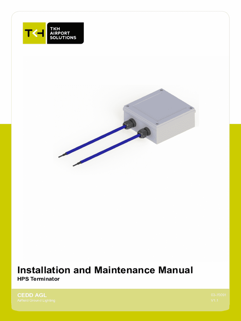 Fillable Online Installation and Maintenance Manual - Hps Terminator ...