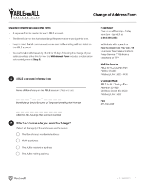 Fillable Online Change of Address Form Fax Email Print - pdfFiller