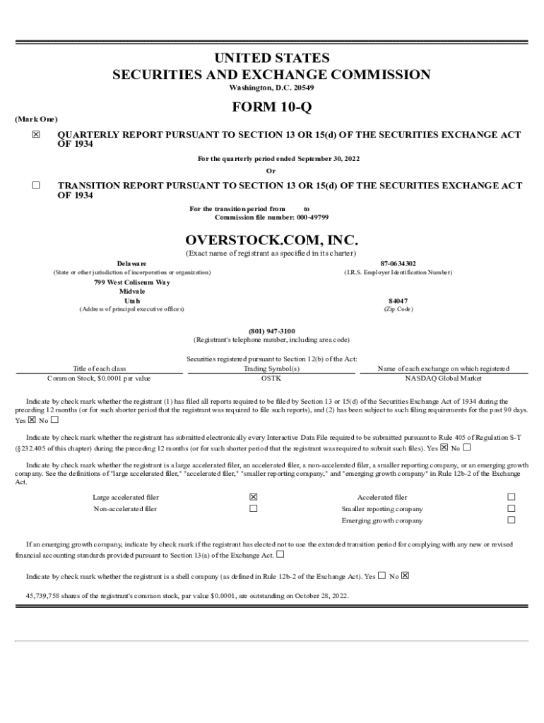 Fillable Online Quarterly Report Pursuant to Section 13 or 15(d) of the ...