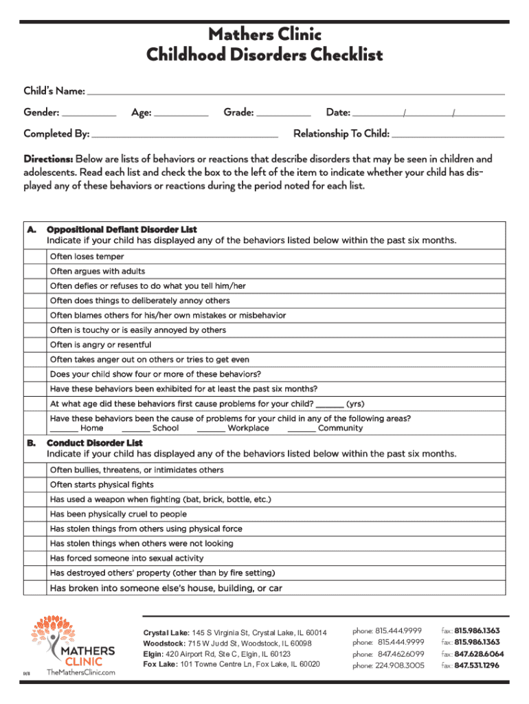 Fillable Online How to Tell if Your Child has Oppositional Defiant ...