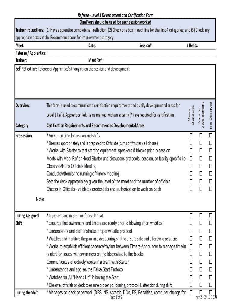 Fillable Online Certification Requirements and Recommended ...