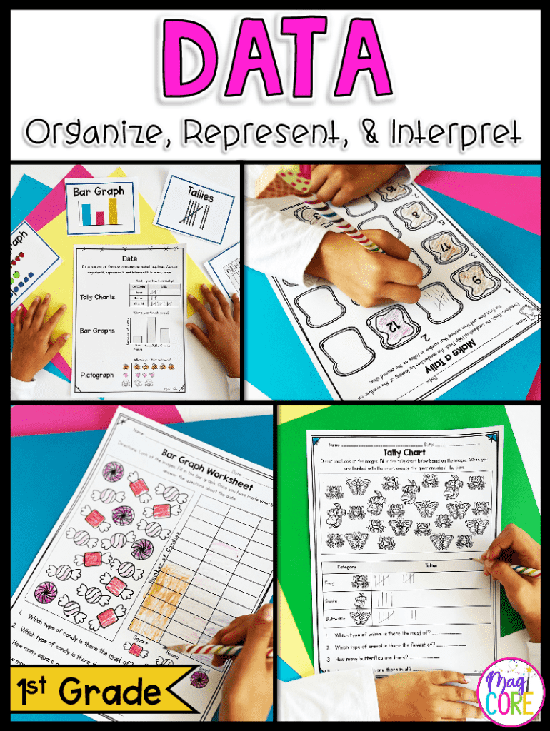 Fillable Online Organize, Represent, & Interpret Data for 1st Grade Fax ...