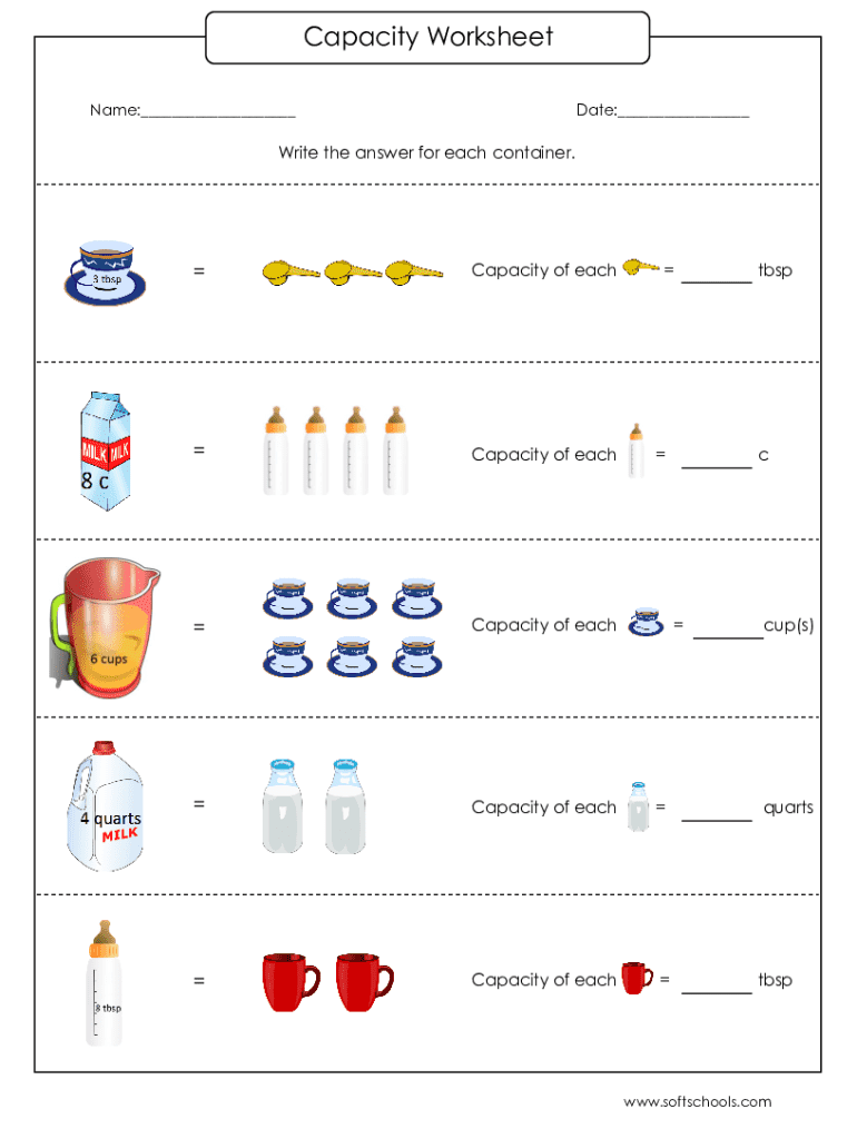 Fillable Online Capacity Worksheet Fax Email Print - pdfFiller