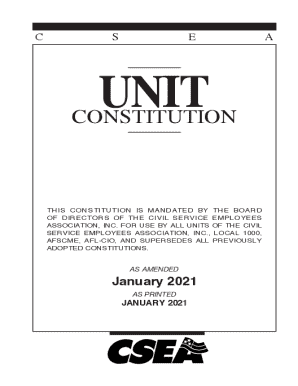 Fillable Online Csea Unit Constitution - January 2021 Fax Email Print ...