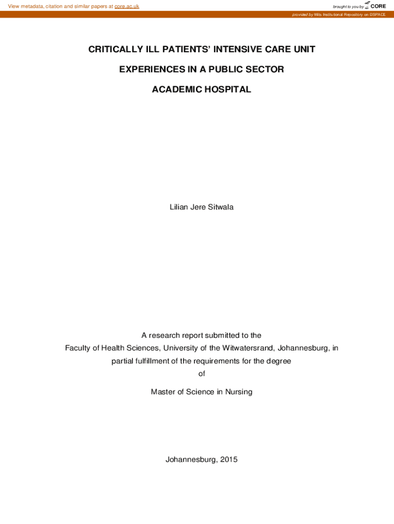 Fillable Online CRITICALLY ILL PATIENTS\' INTENSIVE CARE UNIT ... Fax ...
