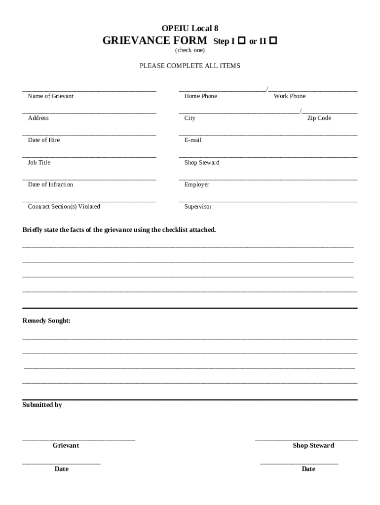 grievance-s.doc Doc Template | pdfFiller