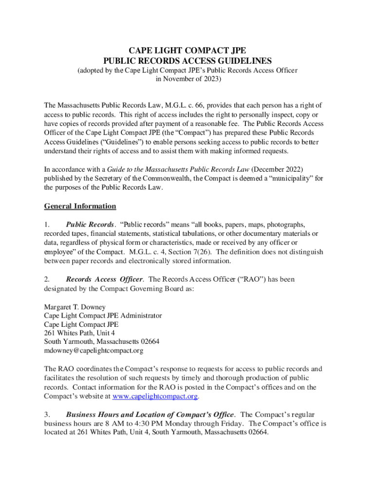 Fillable Online Joint Powers Agreement of the Cape Light Compact JPE ...