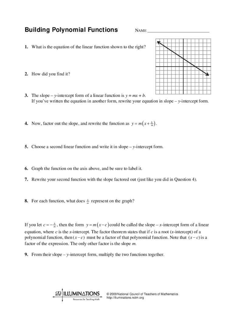 Fillable Online Exploring Linear and Polynomial Functions Fax Email ...