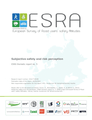 Fillable Online Subjective Safety and Risk Perception: Esra Thematic ...