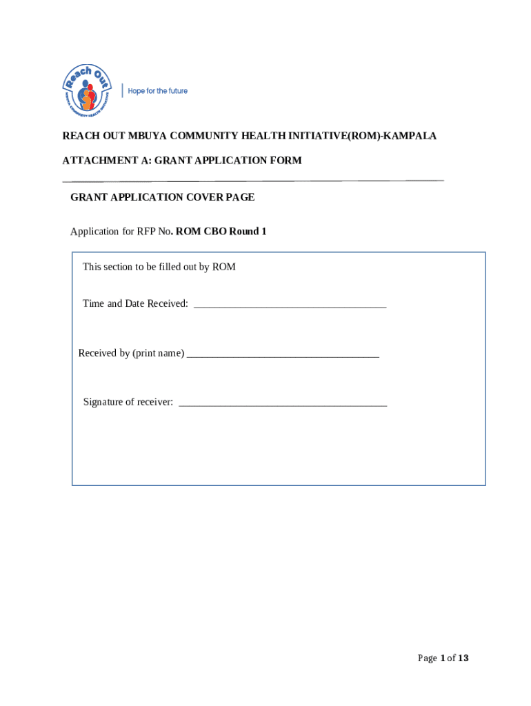 ROM Proposal Application Doc Template | pdfFiller