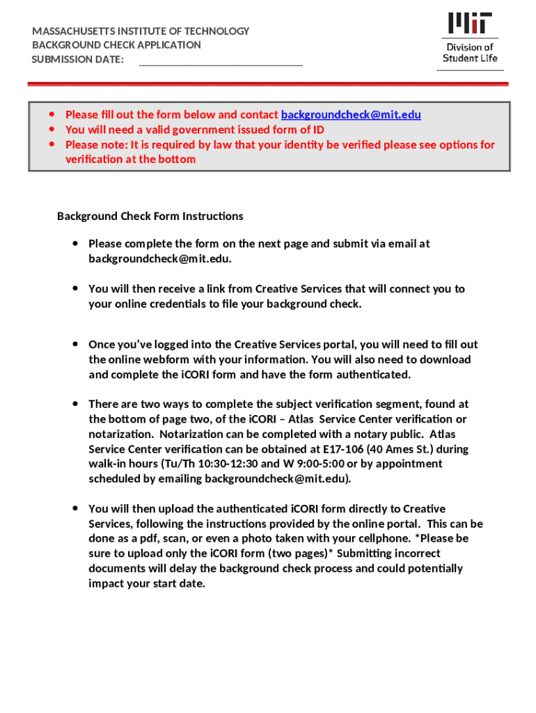 Background Check Doc Template | pdfFiller