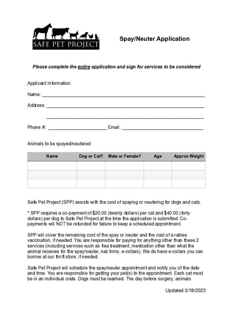 Fillable Online Spay Certificate Template - Fill Online, Printable ...