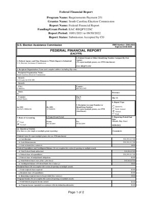 Fillable Online Federal Financial Report for South Carolina Election ...