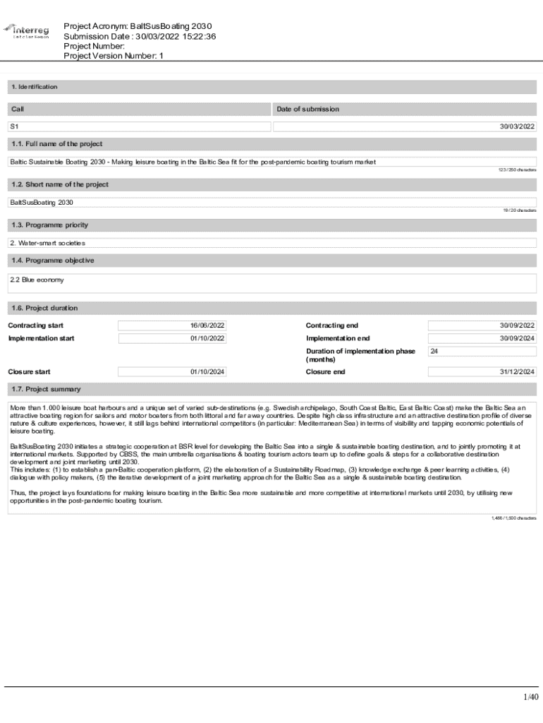 Fillable Online Baltic Sustainable Boating 2030 Fax Email Print - pdfFiller
