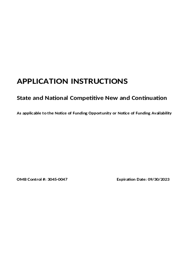 AmeriCorps ula Notice of Funding Opportunity - NJ.gov Doc Template | pdfFiller